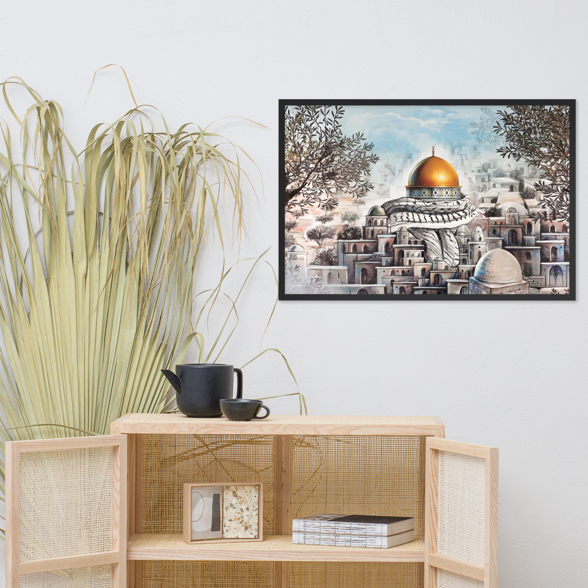 Jerusalem Capital of Palestine Quds City Drawing Palestinian Art